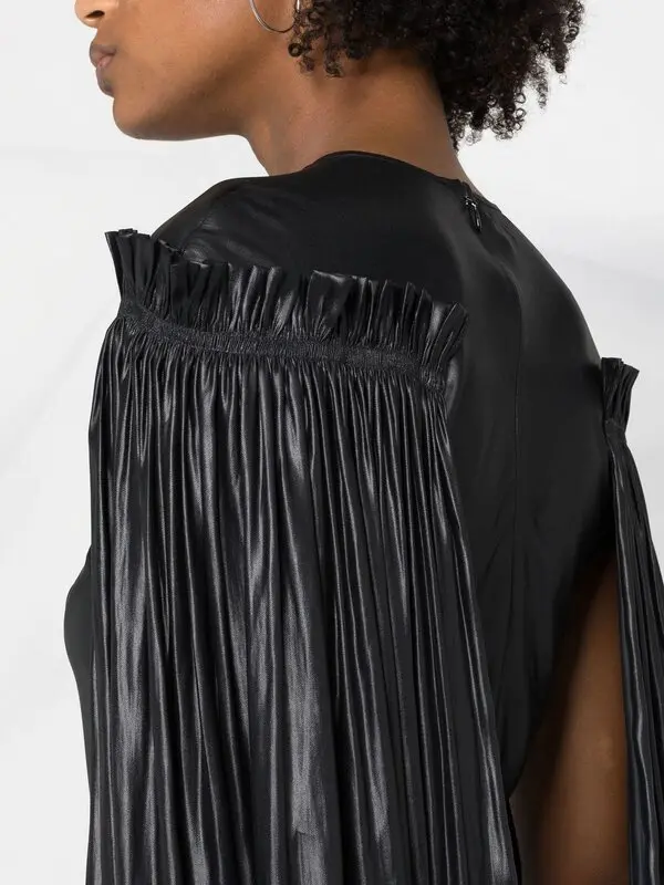 Stella McCartney Pleated Cut-out Sleeves Blouse