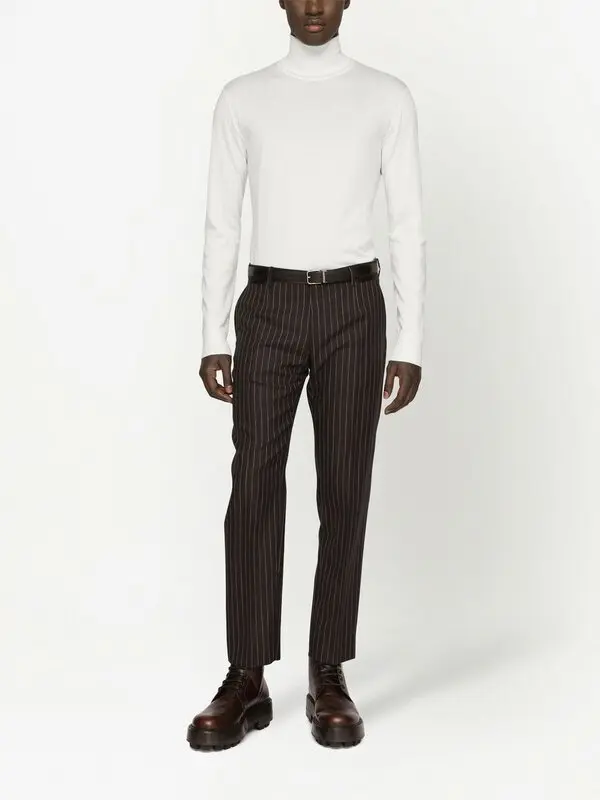Dolce & Gabbana Roll-neck Cashmere-silk Sweater - White