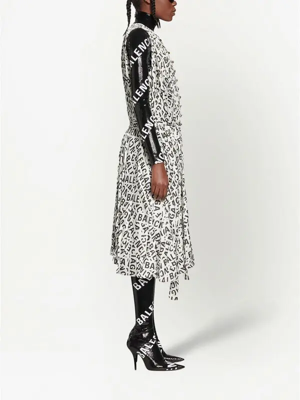 Balenciaga Logo-print Midi Dress