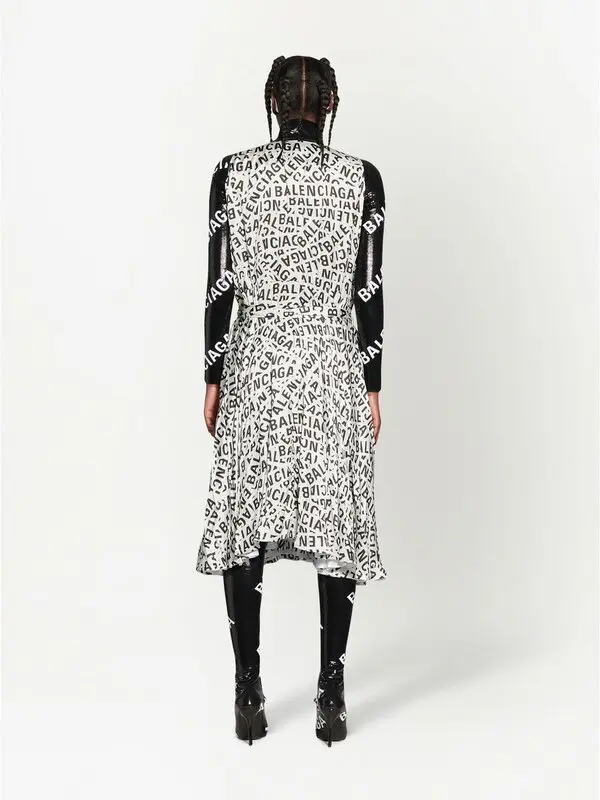 Balenciaga Logo-print Midi Dress