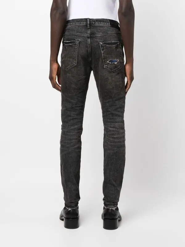 PURPLE BRAND Distressed-effect Slim-fit Jeans