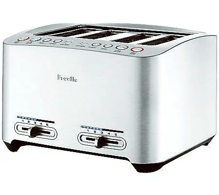 BREVILLE Die-cast 4-slice Smart Toaster - One-color