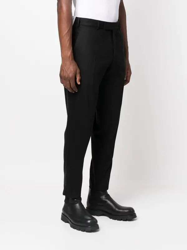 PT TORINO Cropped Straight-leg Trousers - Black
