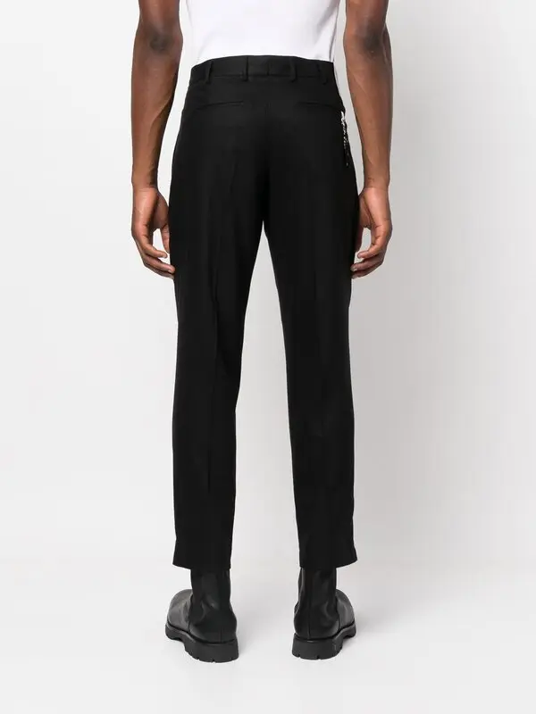 PT TORINO Cropped Straight-leg Trousers - Black