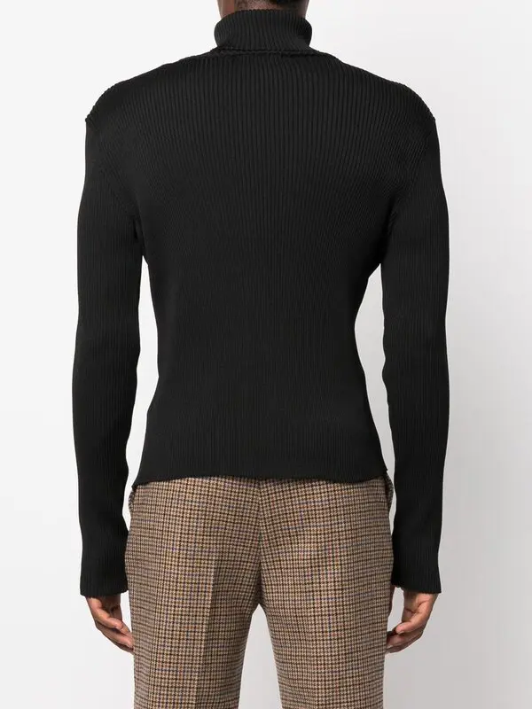 WALTER VAN BEIRENDONCK Ribbed Roll Neck Jumper
