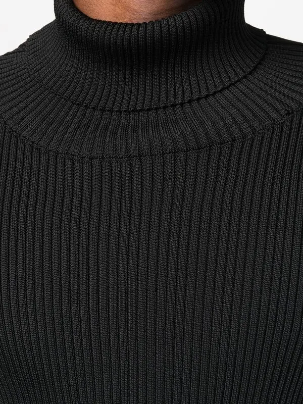 WALTER VAN BEIRENDONCK Ribbed Roll Neck Jumper