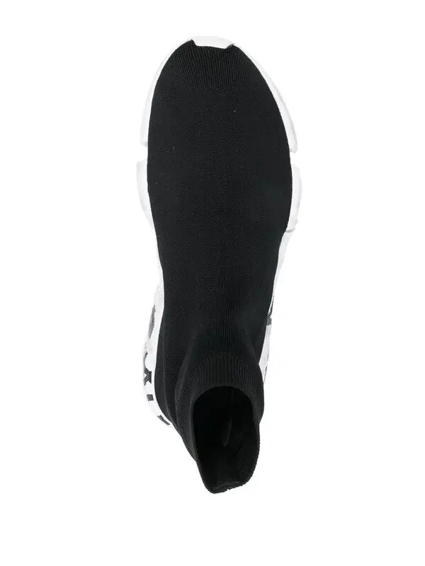 Balenciaga Speed 2.0 Graffiti Sneakers - Black