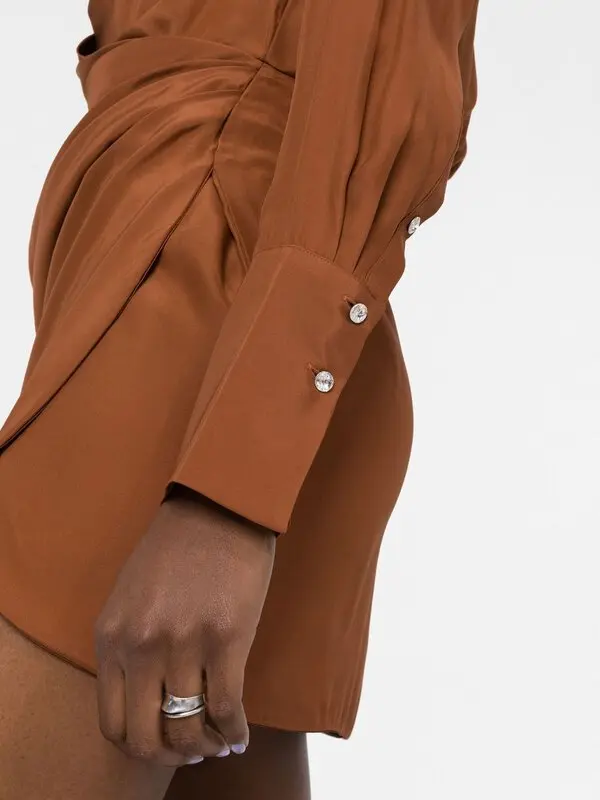 Gauge81 Asymmetric Draped Mini Dress