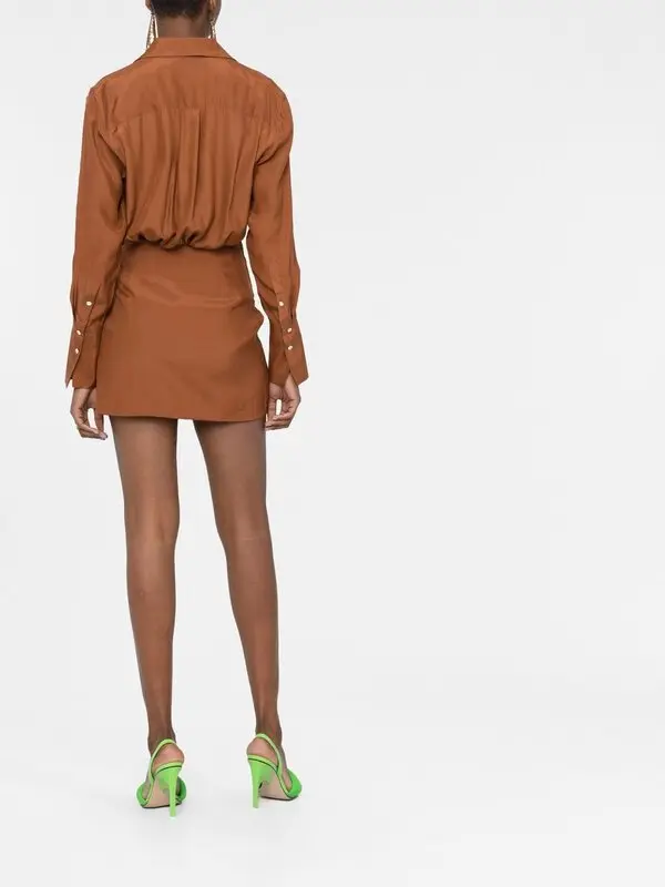 Gauge81 Asymmetric Draped Mini Dress