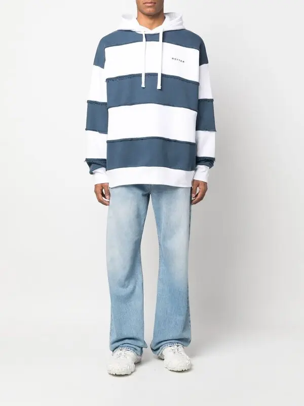 BOTTER Logo-print Striped Hoodie - White