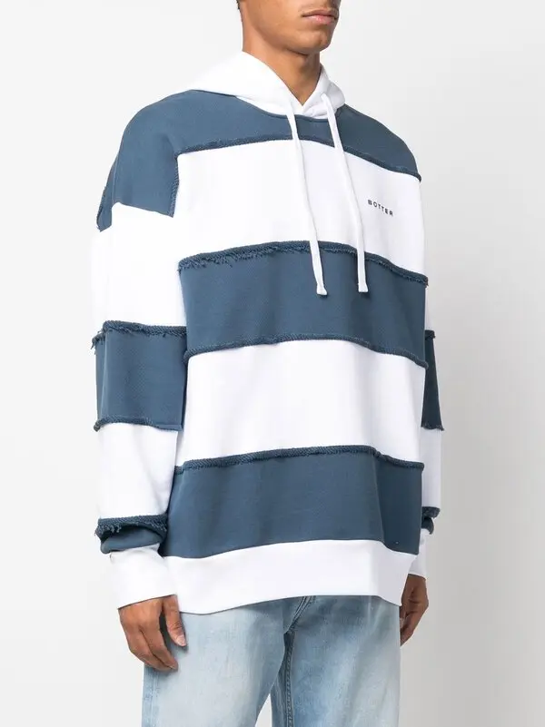 BOTTER Logo-print Striped Hoodie - White