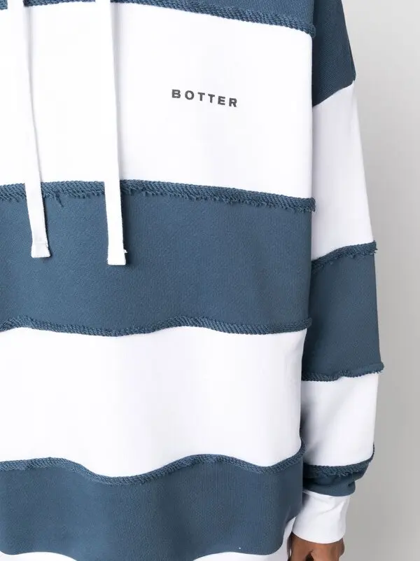 BOTTER Logo-print Striped Hoodie - White