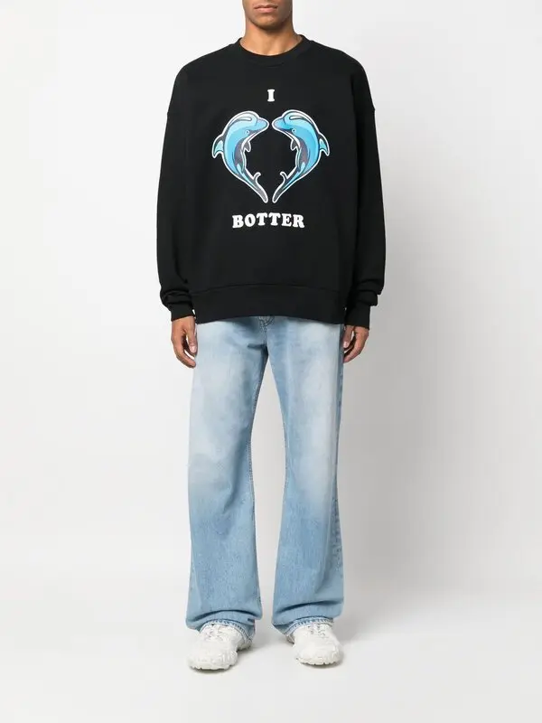 BOTTER Graphic-print Crewneck Sweatshirt - Black