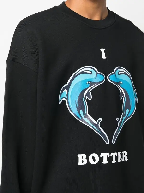 BOTTER Graphic-print Crewneck Sweatshirt - Black