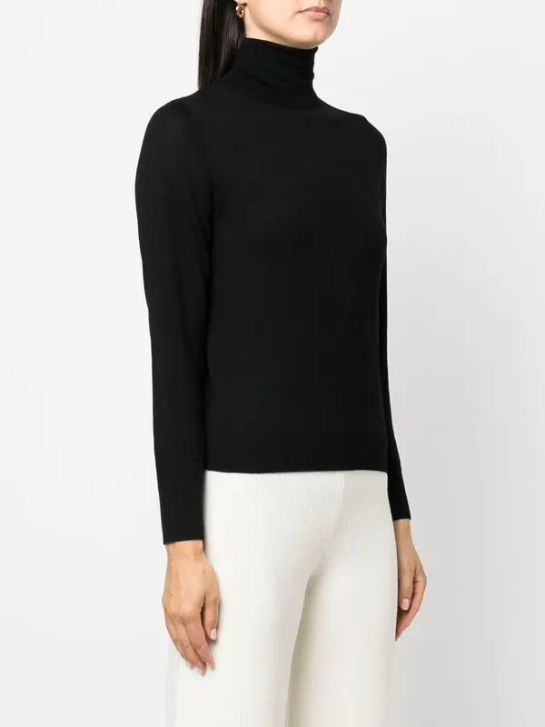 ALLUDE High-neck Virgin Wool Jumper - Blue