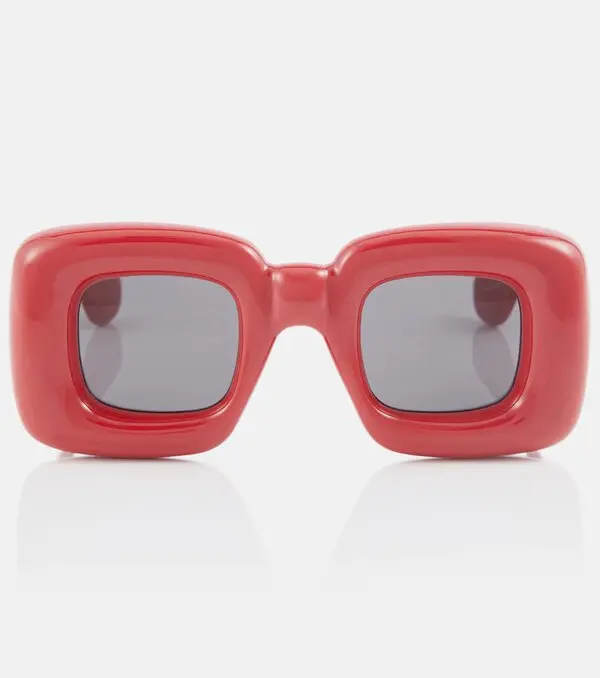 Loewe Inflated Square Sunglasses - Red