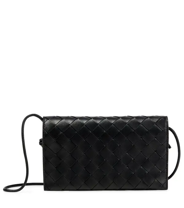Bottega Veneta Intrecciato Leather Wallet On Chain