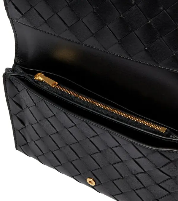 Bottega Veneta Intrecciato Leather Wallet On Chain