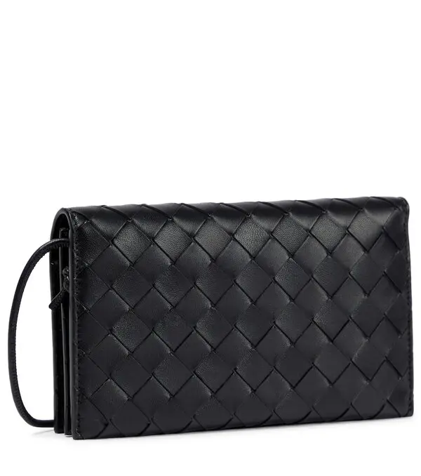 Bottega Veneta Intrecciato Leather Wallet On Chain