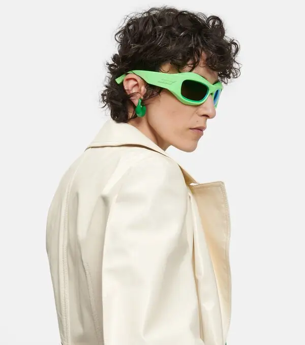 Bottega Veneta Mirrored Oval Sunglasses