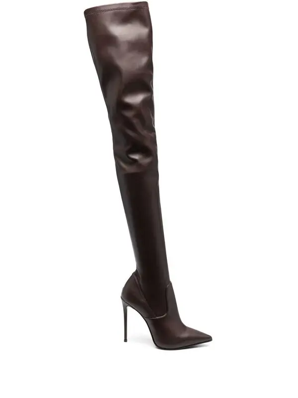 LE SILLA Eva 115mm Thigh-high Boots - Brown