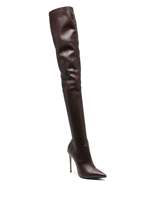 LE SILLA Eva 115mm Thigh-high Boots - Brown