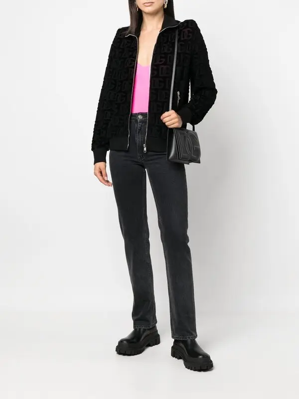 Dolce & Gabbana Jacquard-logo Zip-up Sweatshirt
