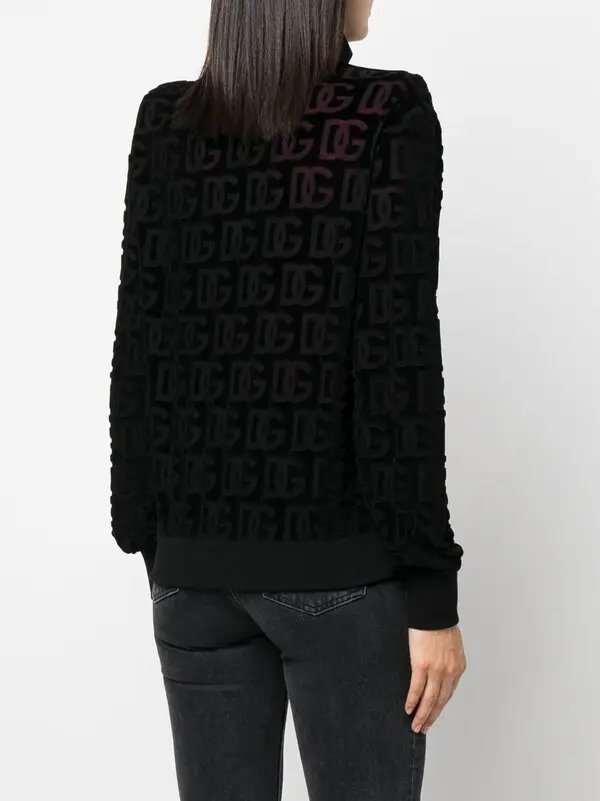 Dolce & Gabbana Jacquard-logo Zip-up Sweatshirt