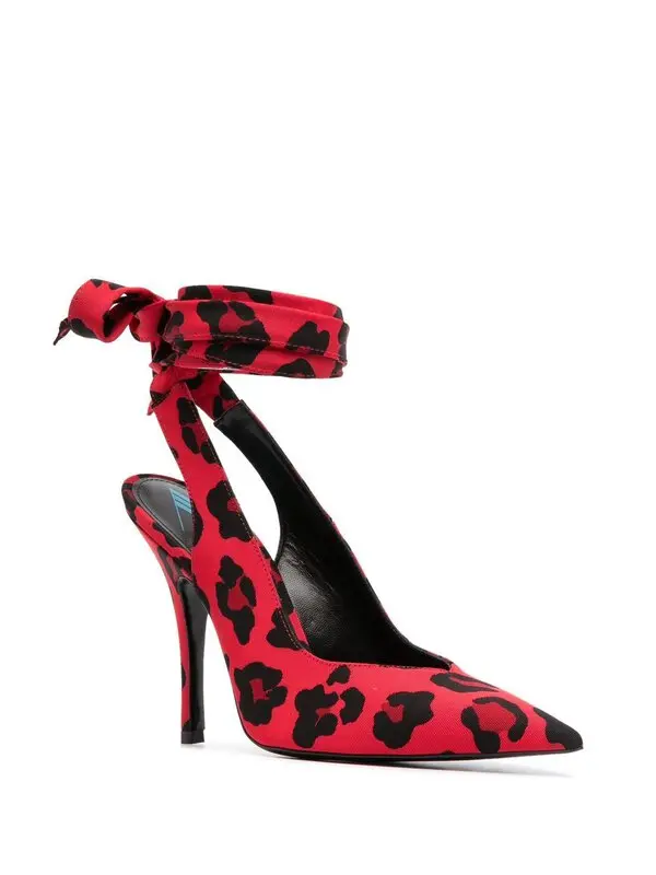 Attico Leopard Print Pointed-toe Pumps