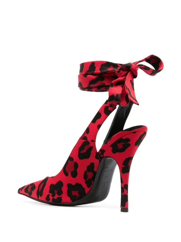 Attico Leopard Print Pointed-toe Pumps