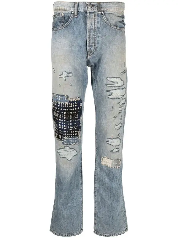 Alchemist Distressed-effect Straight-leg Jeans