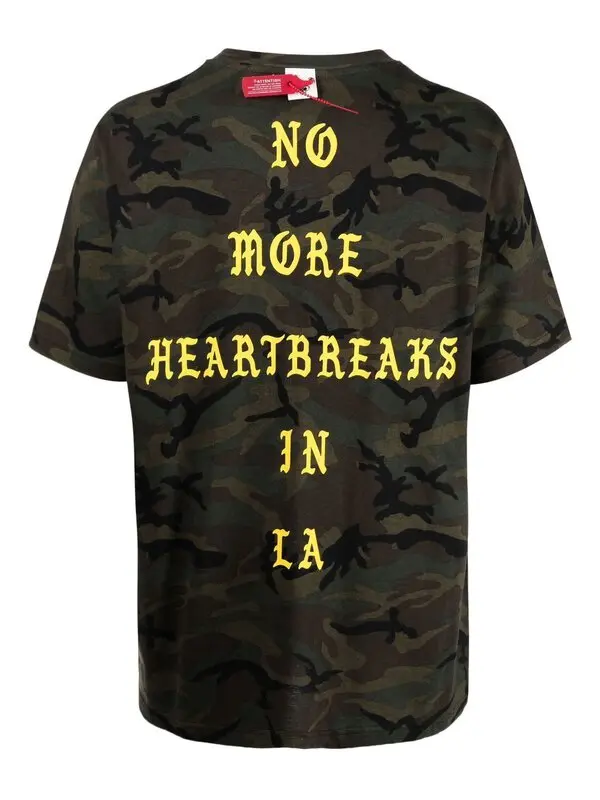 MOSTLY HEARD RARELY SEEN No More Heartbreaks Camouflage-print T-shirt