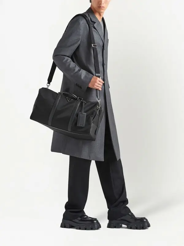 Prada Re-nylon And Saffiano Leather Duffel Bag