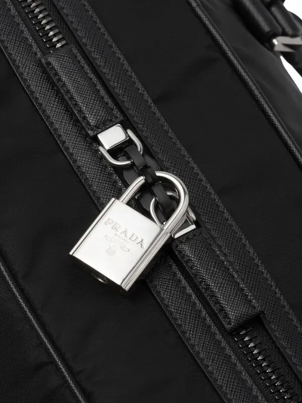Prada Re-nylon And Saffiano Leather Duffel Bag