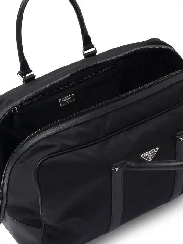 Prada Re-nylon And Saffiano Leather Duffel Bag
