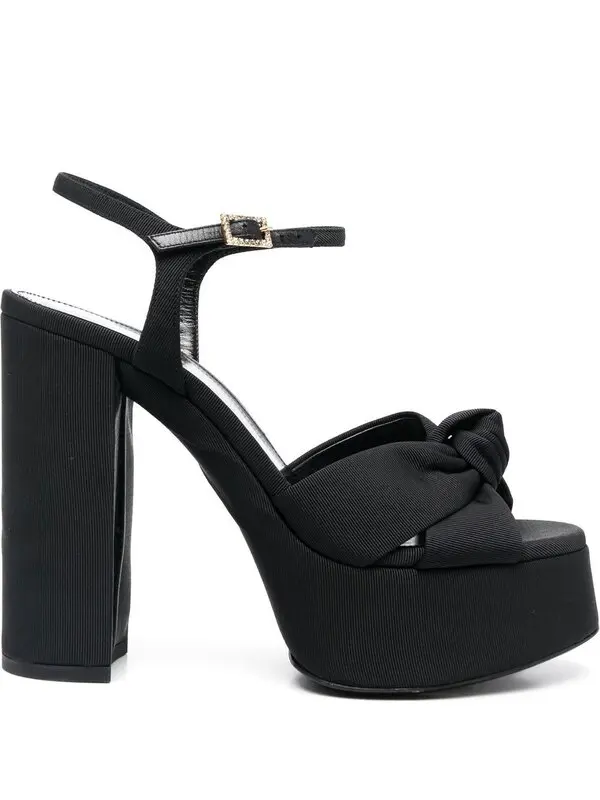 Saint Laurent Bianca 85mm Platform Sandals - Black