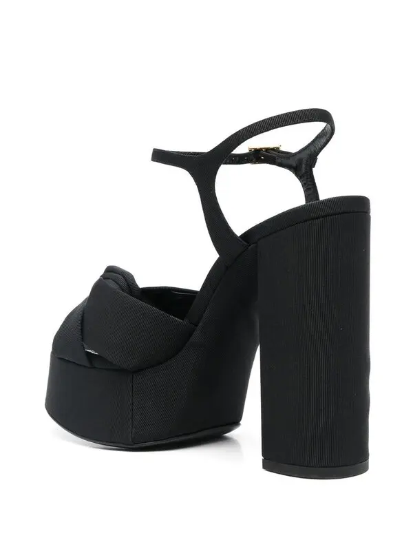 Saint Laurent Bianca 85mm Platform Sandals - Black