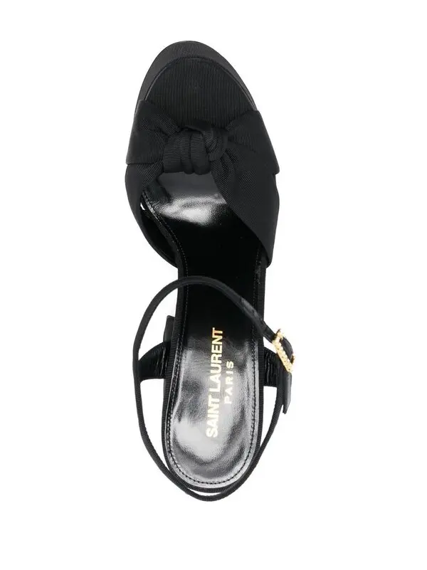 Saint Laurent Bianca 85mm Platform Sandals - Black