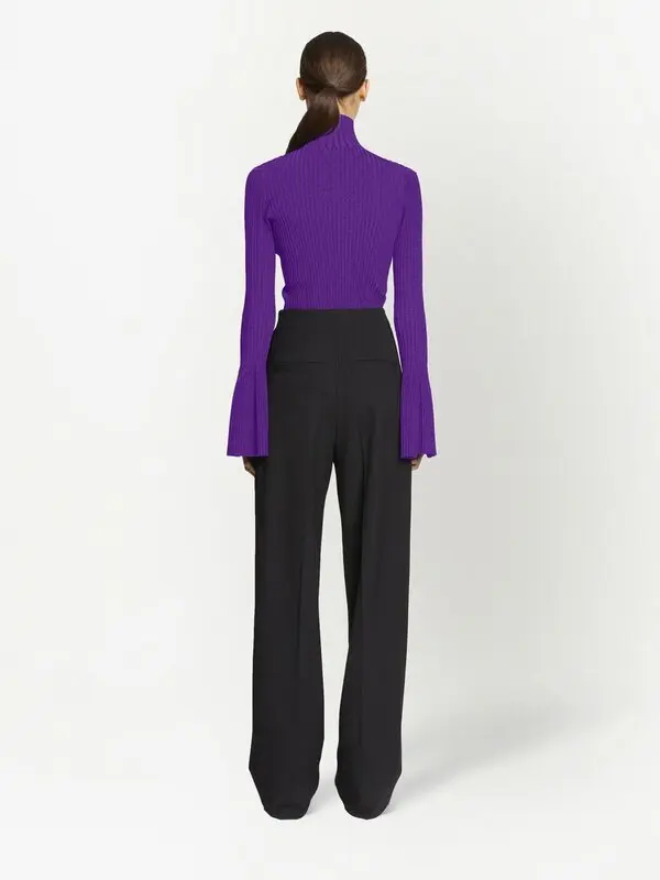 Proenza Schouler Zipped Rib-knit Jumper