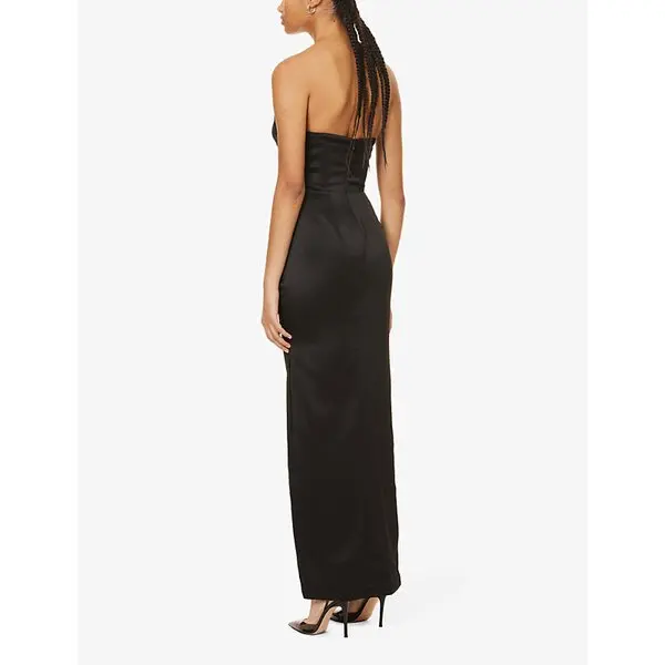 green velvet dress reformation HOUSE OF CB Adrienne Corset Maxi (Sage Green)- rent this dress! – Dress for  a Night main image 1
