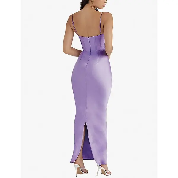 chinese dress ladies House of Cb 'Charmaine' Satin Corset Maxi – MZ.RENTING main image 0