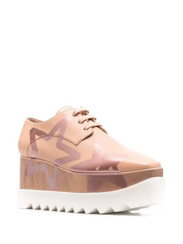 Stella McCartney Elyse Star-print Platform Shoes