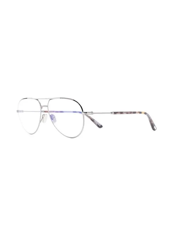 TOM FORD Double-bridge Aviator Glasses - Silver