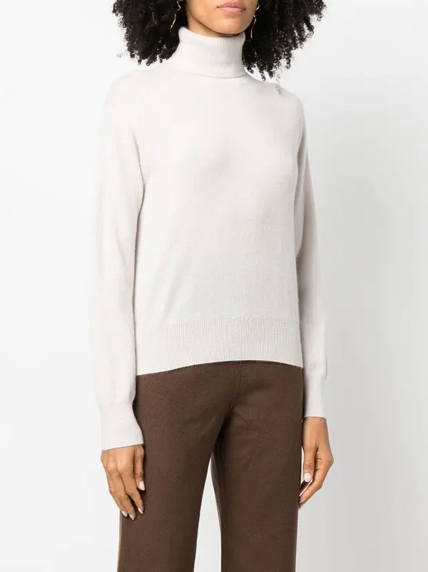 ALLUDE High-neck Cashmere Jumper