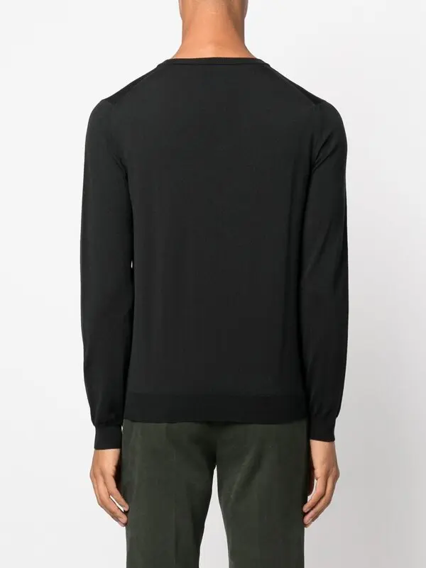 ZANONE V-neck Knitted Jumper - Black