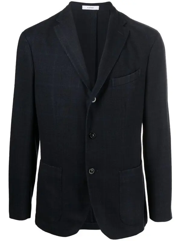 Boglioli Single-breasted Wool Blazer - Blue