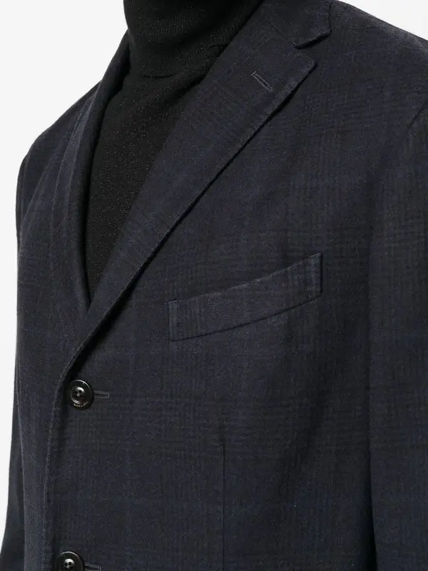 Boglioli Single-breasted Wool Blazer - Blue