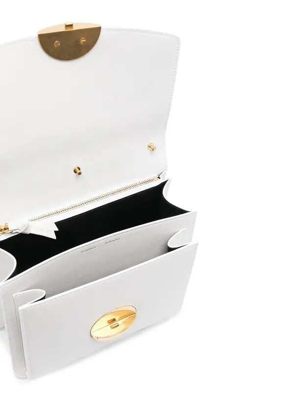 Proenza Schouler Dia Leather Satchel - White