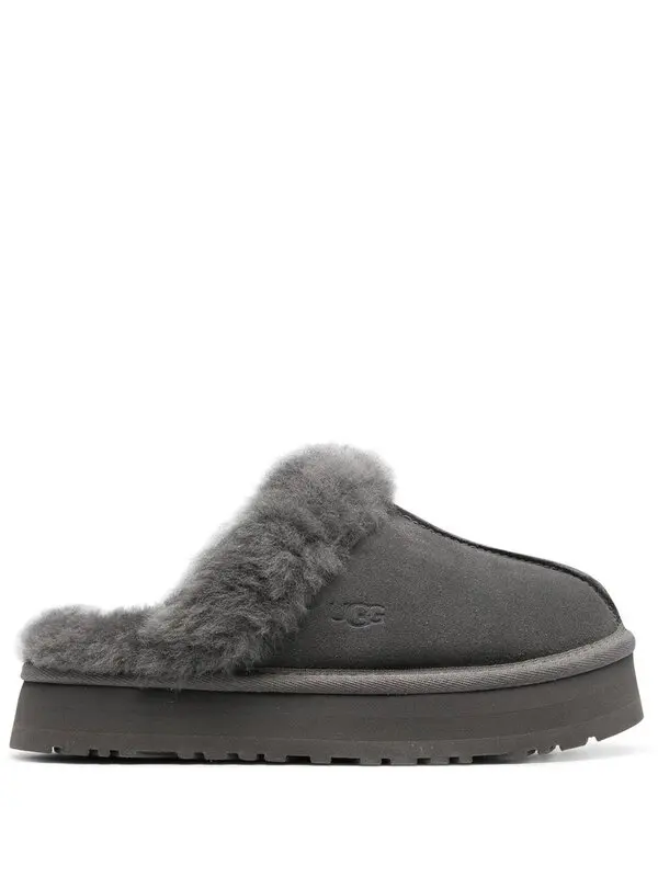 UGG Disquette Shearling Platform Slippers