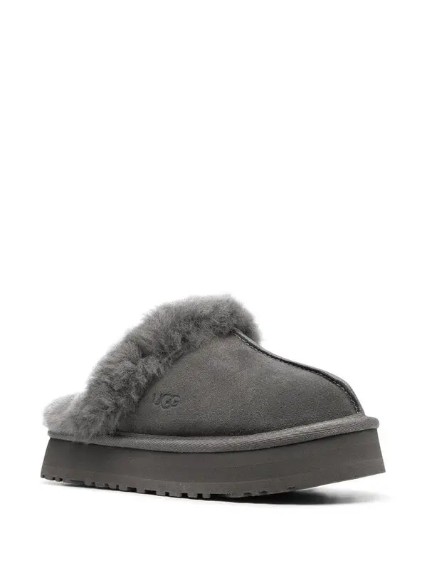 UGG Disquette Shearling Platform Slippers